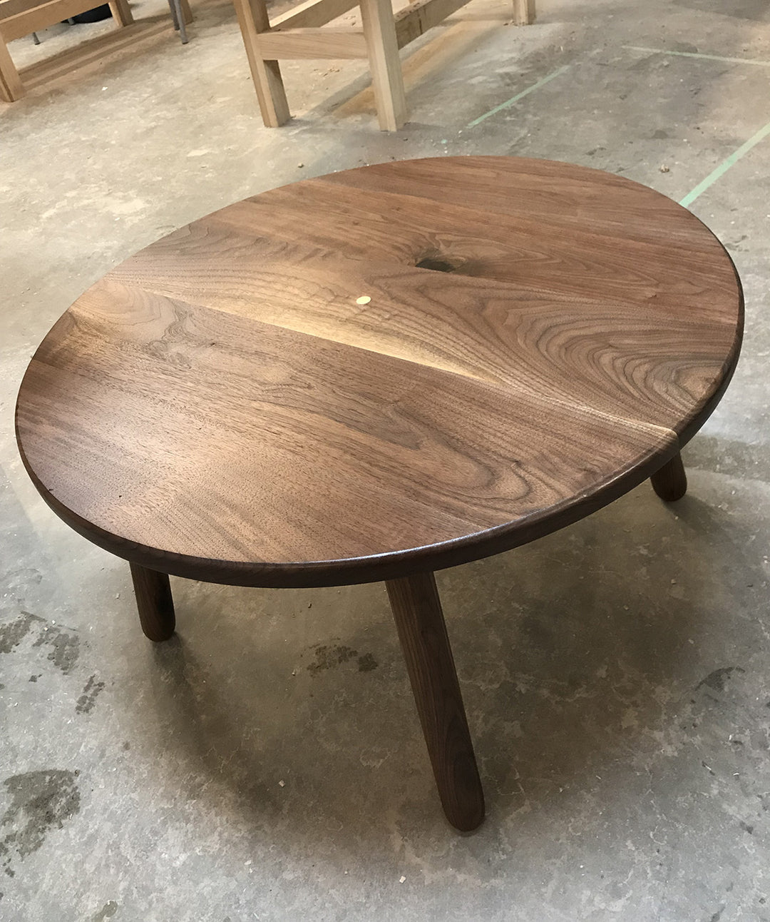 Round Walnut Coffee Table – na coille studio