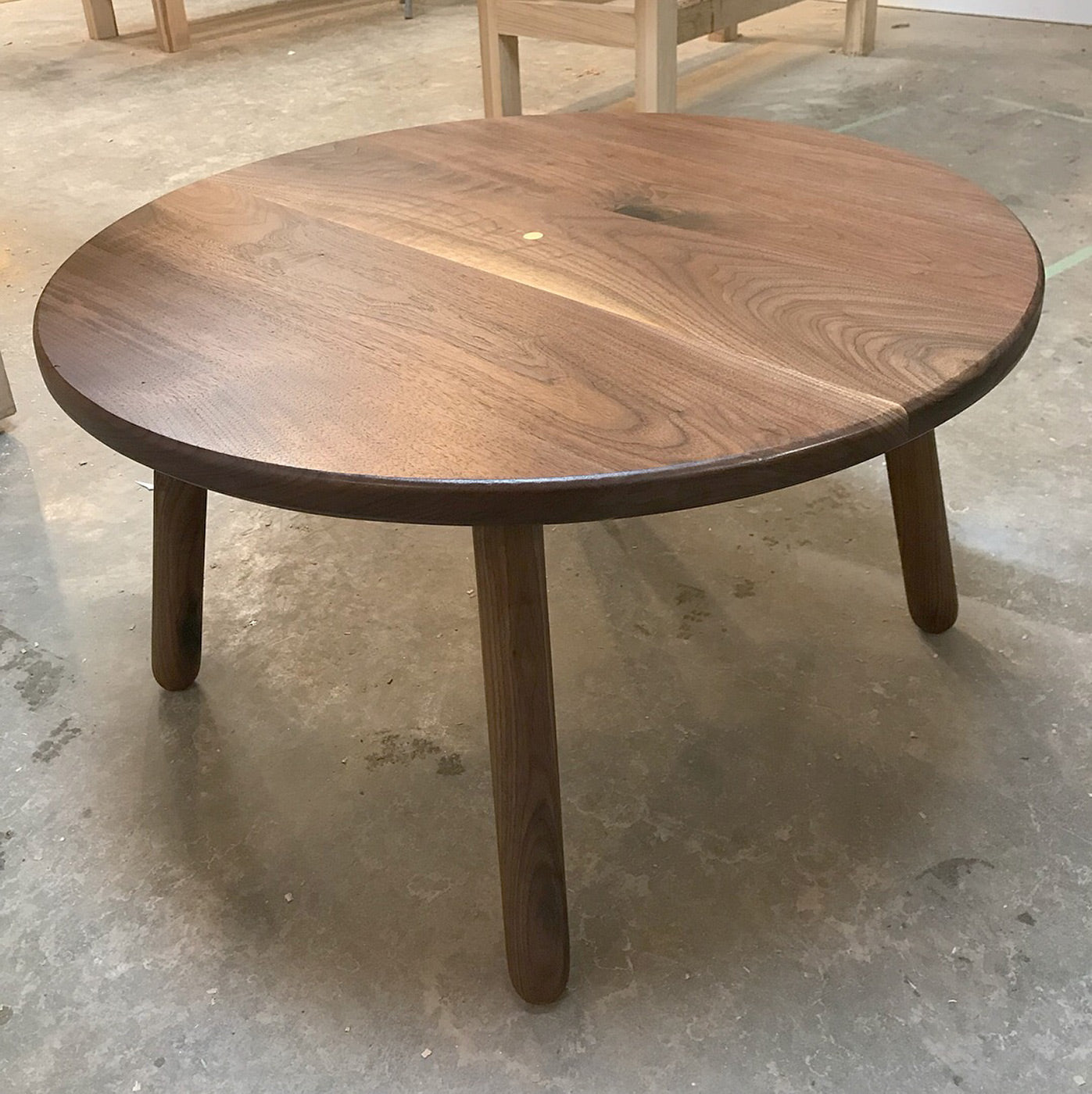 Round Walnut Coffee Table – na coille studio